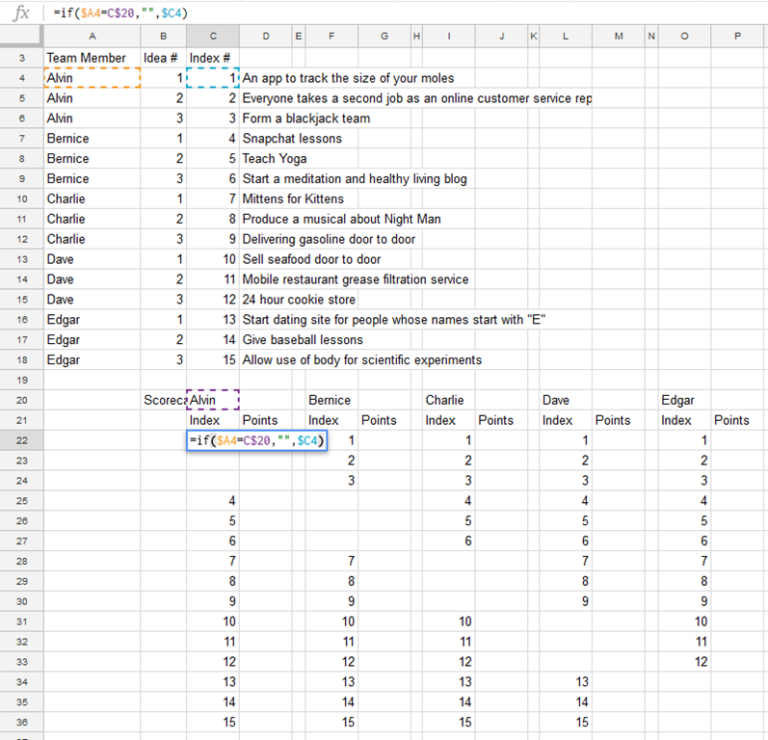 Make a Group Brainstorming and Idea Ranking Google Spreadsheet ...