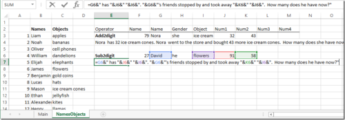 Build a Math Word Problem Worksheet Generator – SpreadsheetSolving